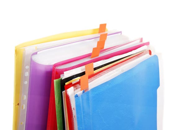Many Files and Sticky Notes Stock Image - Image of data, expression ...