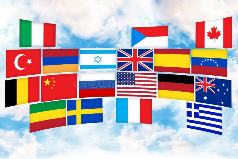Many Flags Of Different Countries Stock Image - Image of culture ...