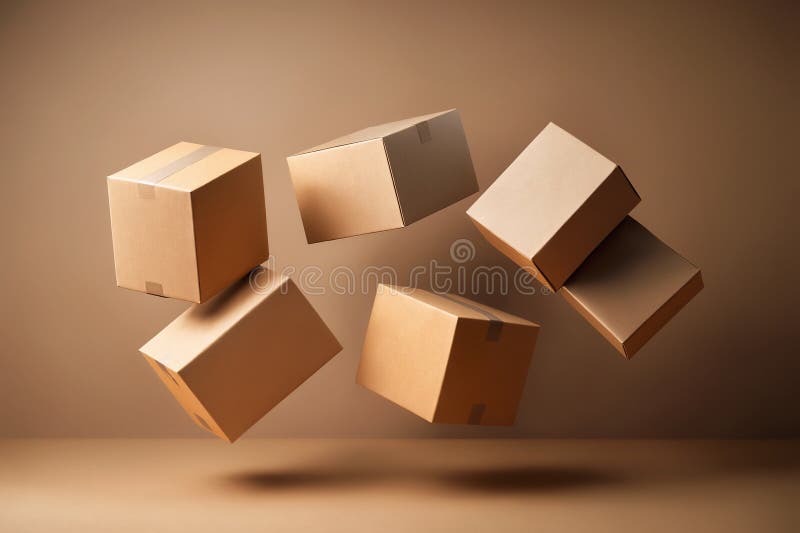 Flying Cardboard Boxes Stock Illustrations – 429 Flying Cardboard Boxes ...