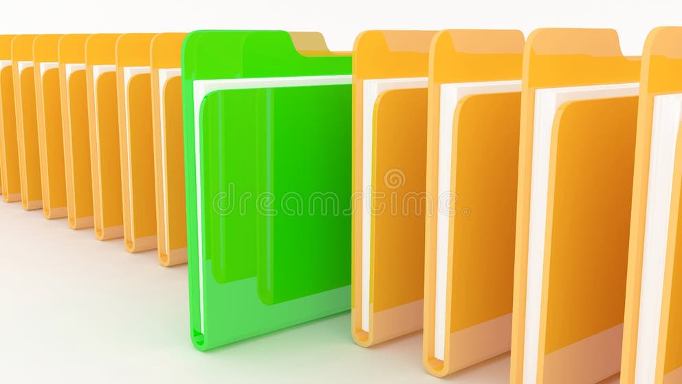 Many folders stock illustration. Illustration of icon - 21412608
