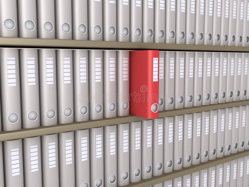 Many Folders As Huge Database Stock Illustration - Illustration of seek ...