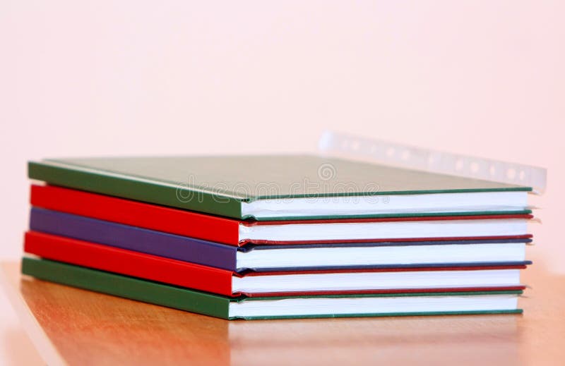 Many Folders on the Office Desk. Stock Photo - Image of brochures, blue ...