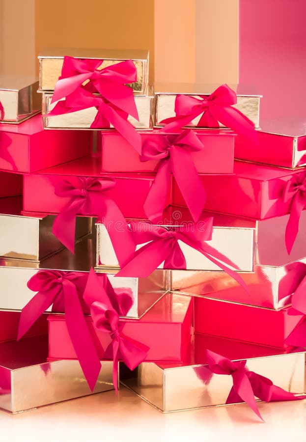 Many gift boxes pile up stock image. Image of greeting - 39335105