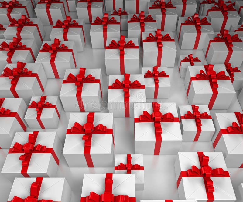 Many gifts stock illustration. Illustration of field - 64216930