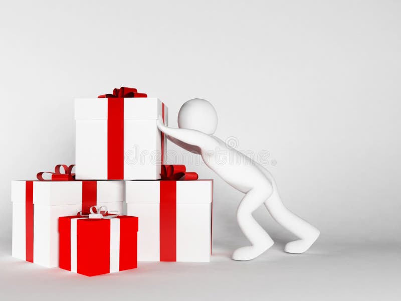 Many Gifts Specifically for a Holiday Stock Illustration - Illustration ...