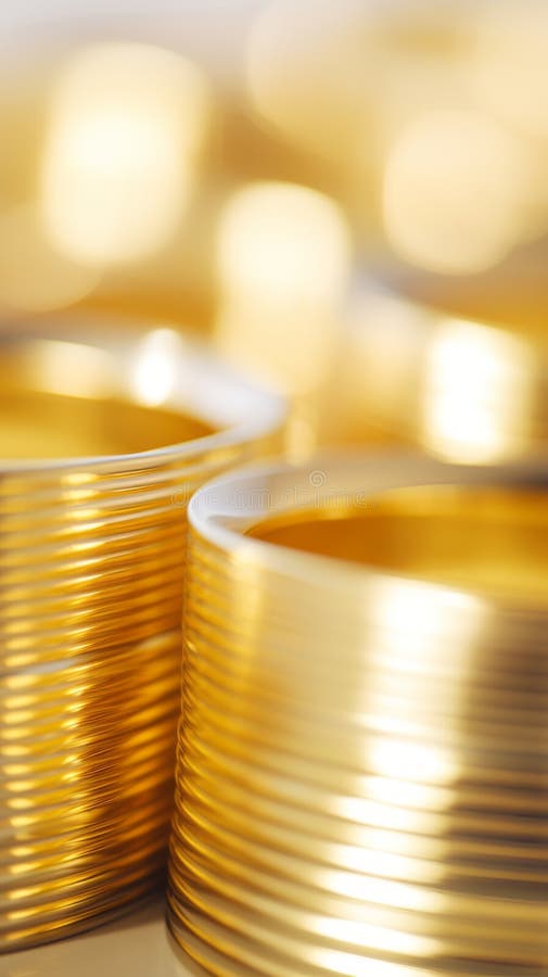 Many Gold Coins Stacked on Top of Each Other Stock Illustration ...