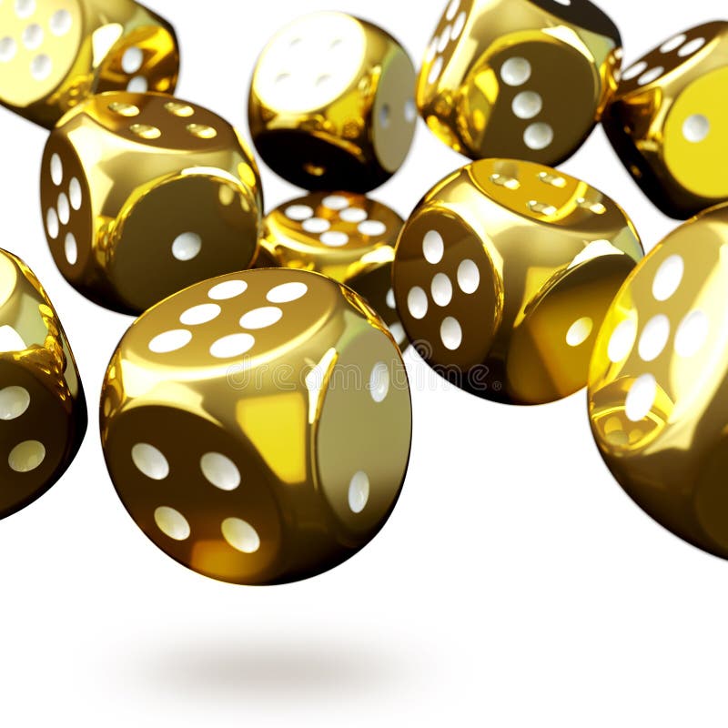Many Golden Dices Stock Illustrations – 10 Many Golden Dices Stock ...