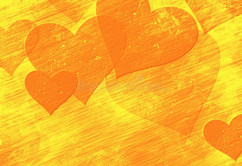 Shiny Golden Hearts on Sunshine Backgrounds Stock Illustration ...
