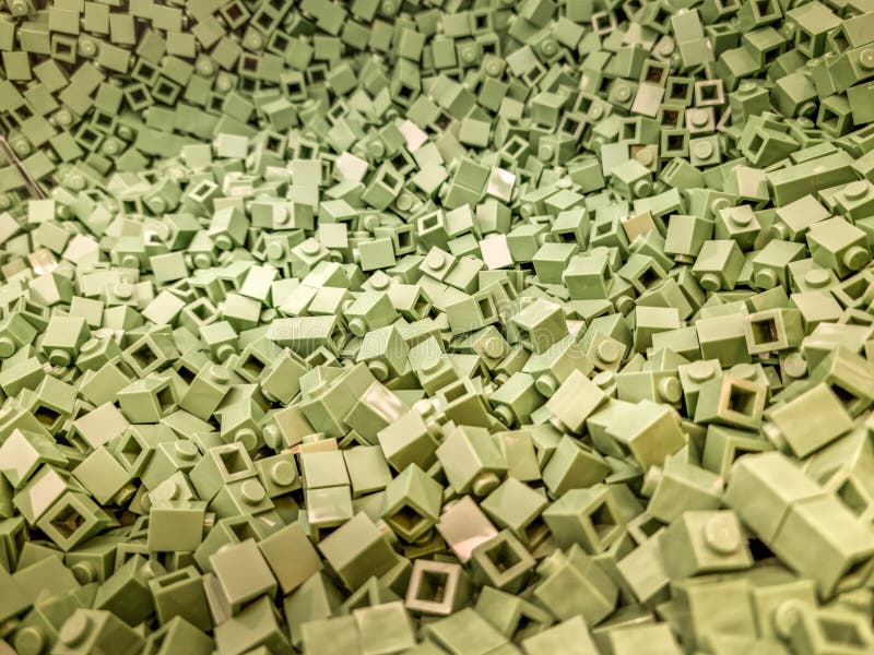 Green Plastic Blocks Together Stock Image - Image of childhood, leisure ...