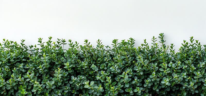 Many Green Trees and Beautiful Plants on White Background Stock Image ...