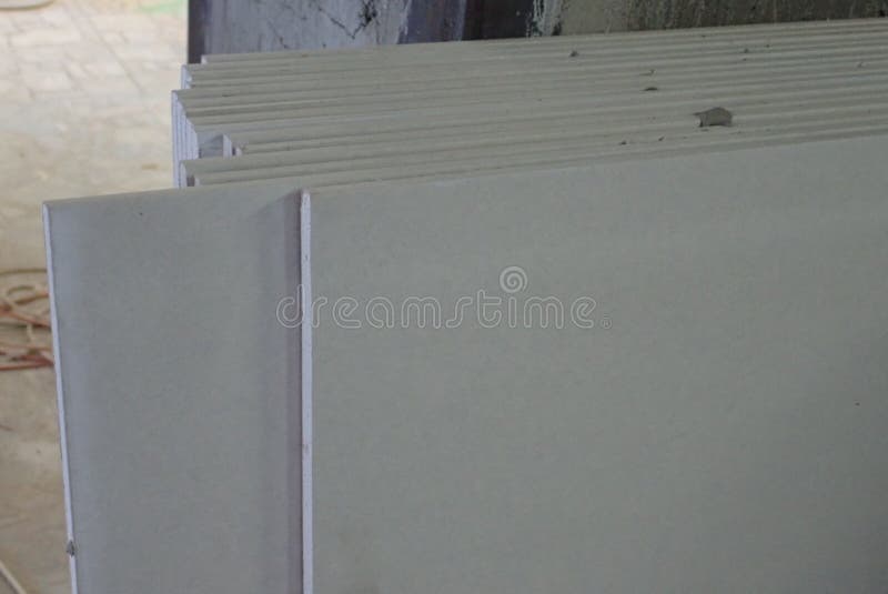 Many Gypsum Boards Prepared on a Building Site Stock Image - Image of ...