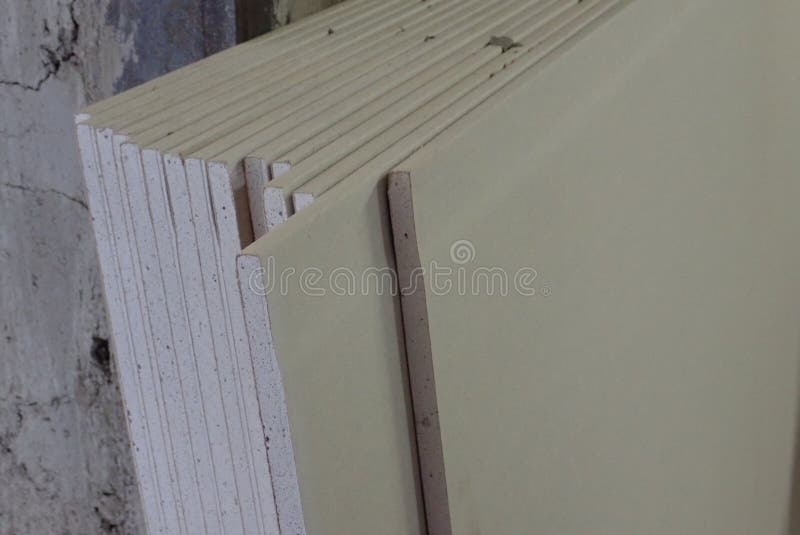 Many Gypsum Boards Prepared on a Building Site Stock Image - Image of ...