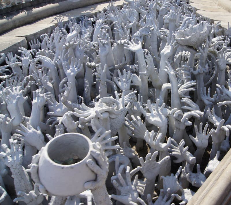 Many hand sculptures editorial image. Image of death - 155481035