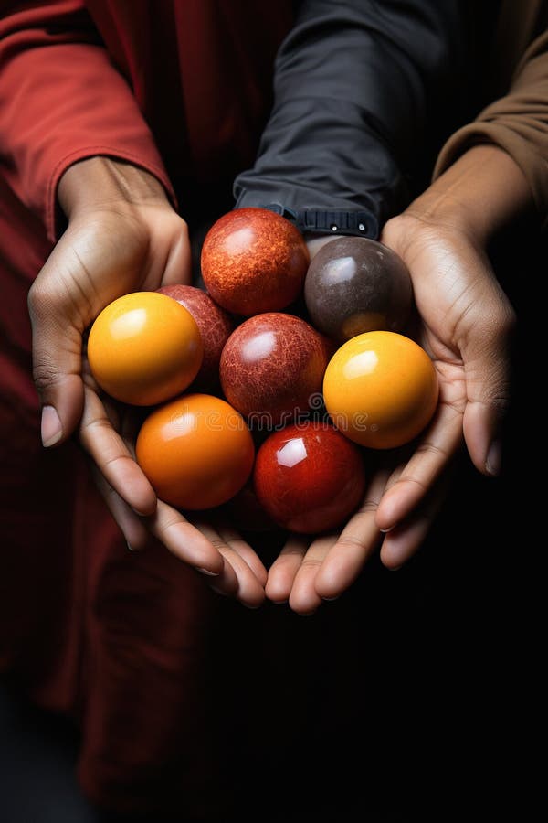 Many Hands of Different Races United Holding Planets Stock Illustration ...