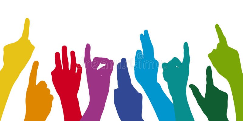 Colored Hands Stock Illustrations – 23,437 Colored Hands Stock ...