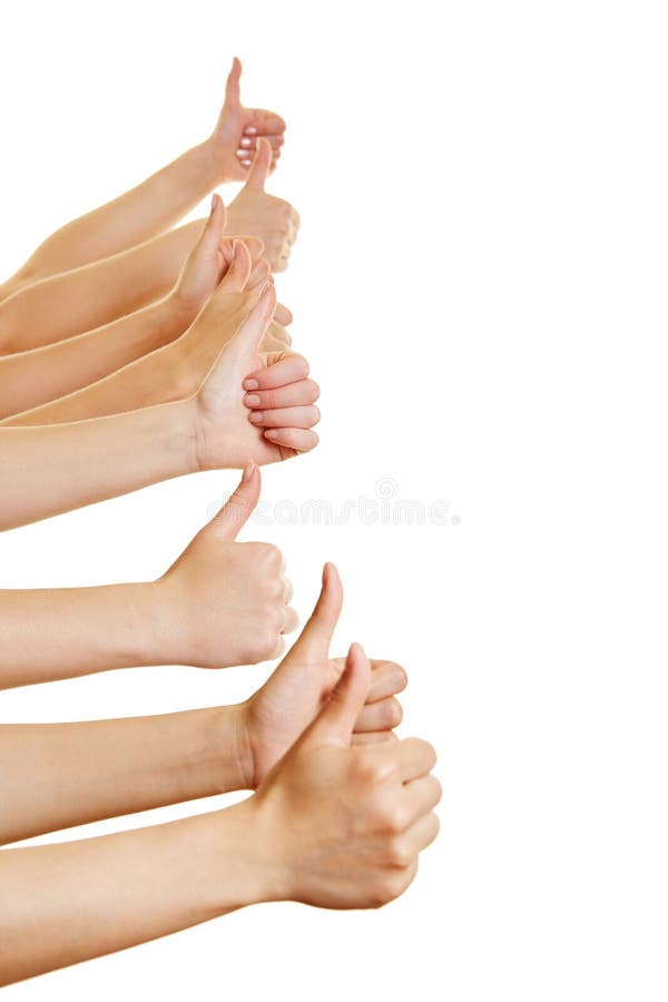 Many thumbs up stock image. Image of hands, people, friendship - 14879099