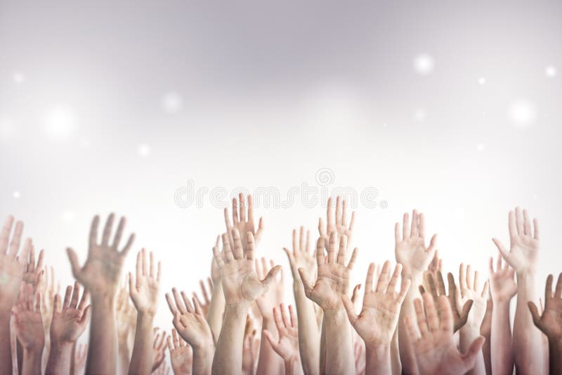 Many Hands Up stock photo. Image of unrecognizable, group - 34868084