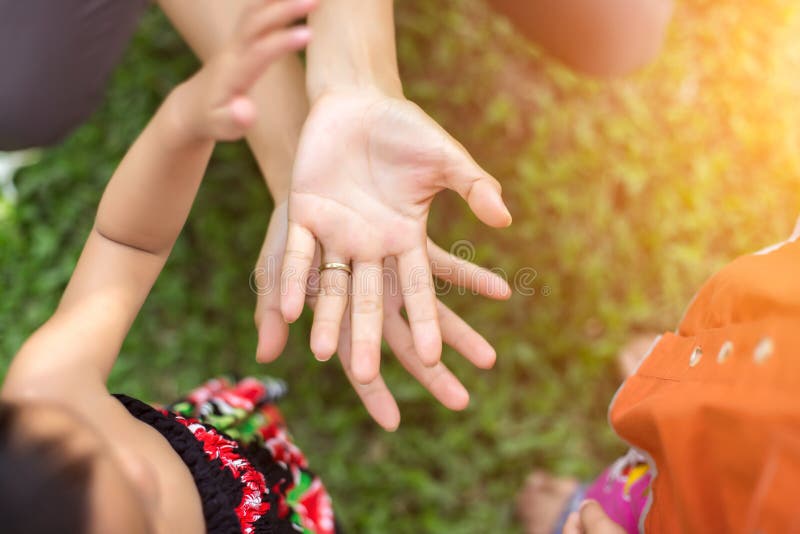 Handshake Of Many Young Business People, Teamwork Stock Photo - Image ...