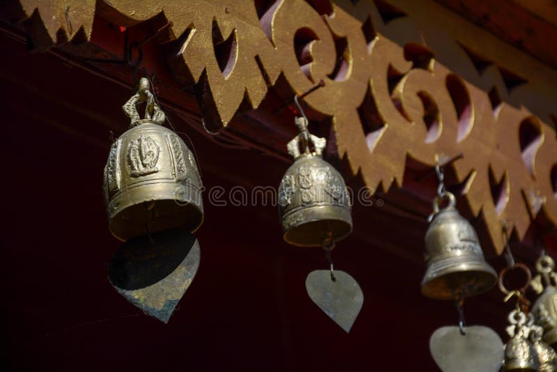 Many Hanging Bells in Temple Stock Photo - Image of ancient, string ...