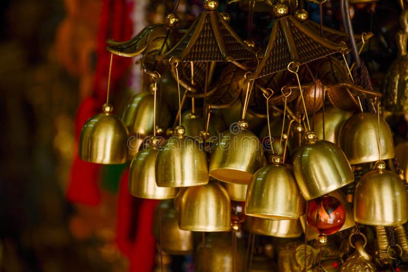 Many Hanging Bells in Temple Editorial Photo - Image of cultures, bell ...