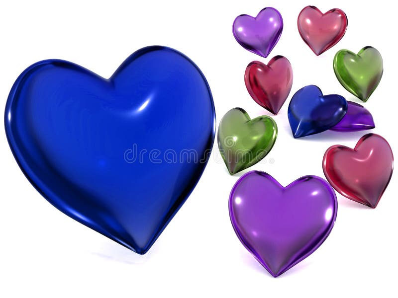 Many Hearts stock illustration. Illustration of three - 7982117
