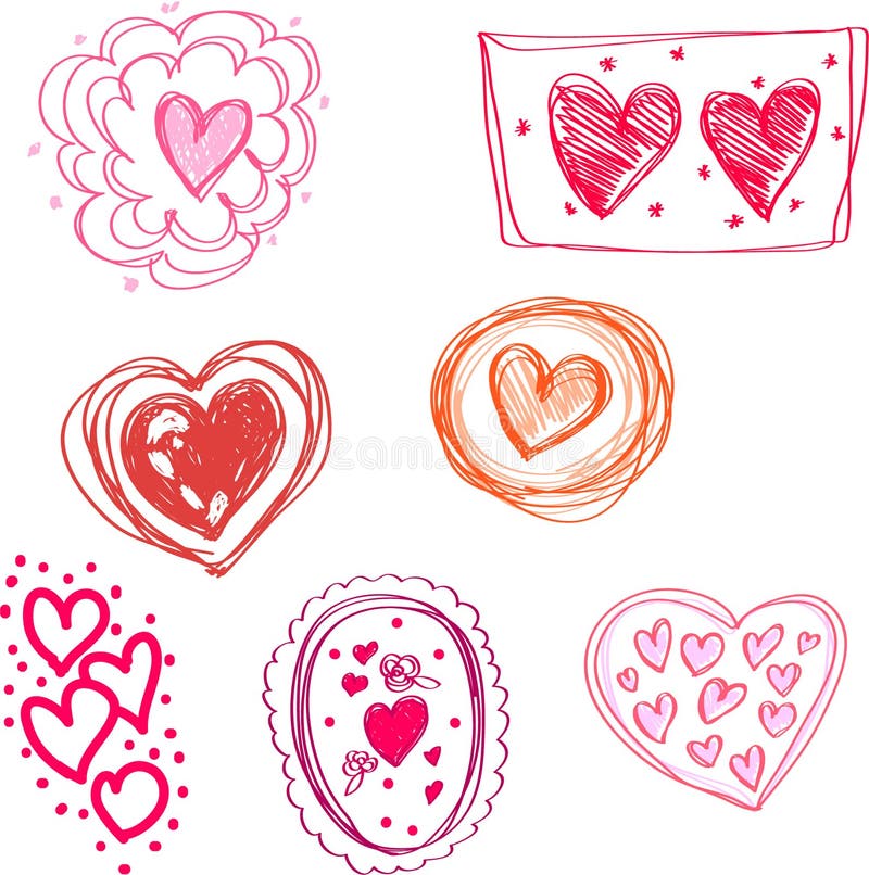 Many hearts stock vector. Illustration of icons, cute - 19699181