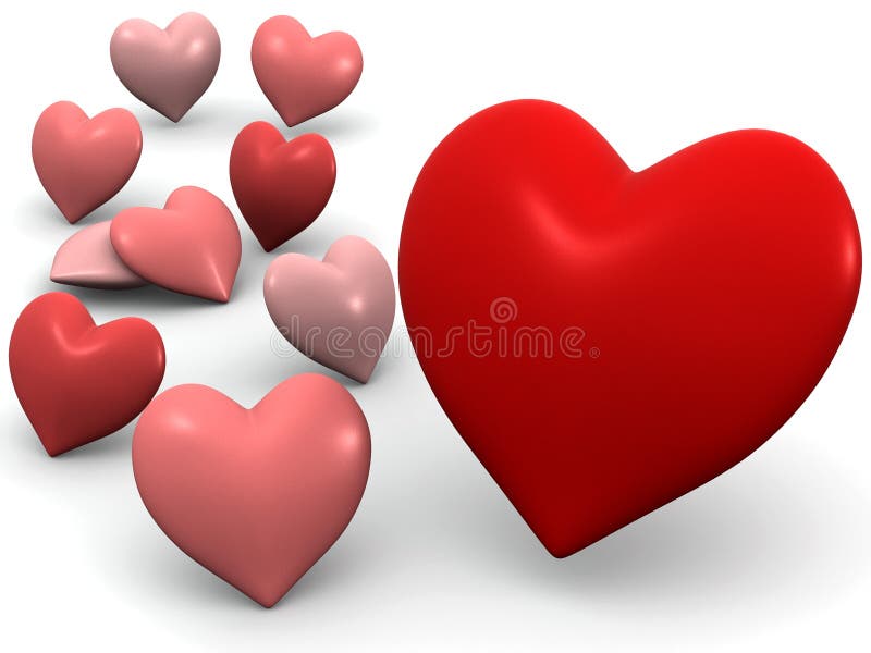 Many Hearts stock illustration. Illustration of three - 7982117