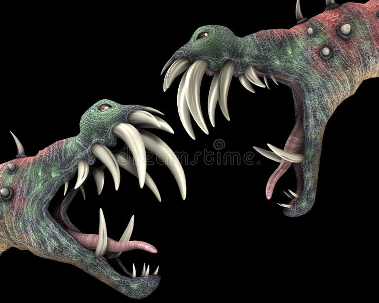 Many Horrible Halloween Monsters 1 Stock Illustration - Illustration of ...