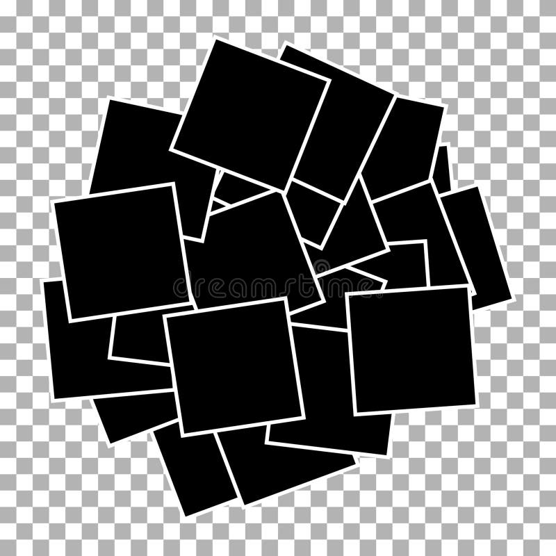 Many Instant Photos Isolated on a White Background. Eps 10 Stock ...