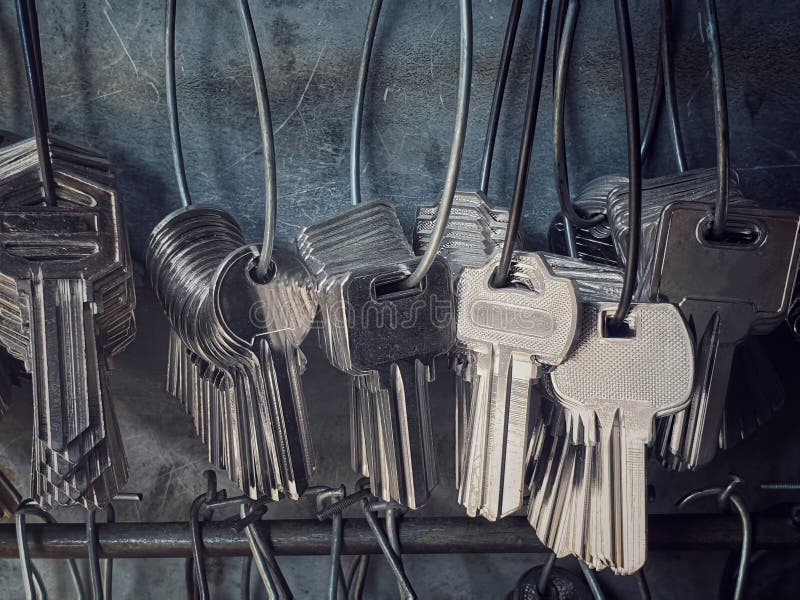 Many key chains stock image. Image of machine, retro - 167119343