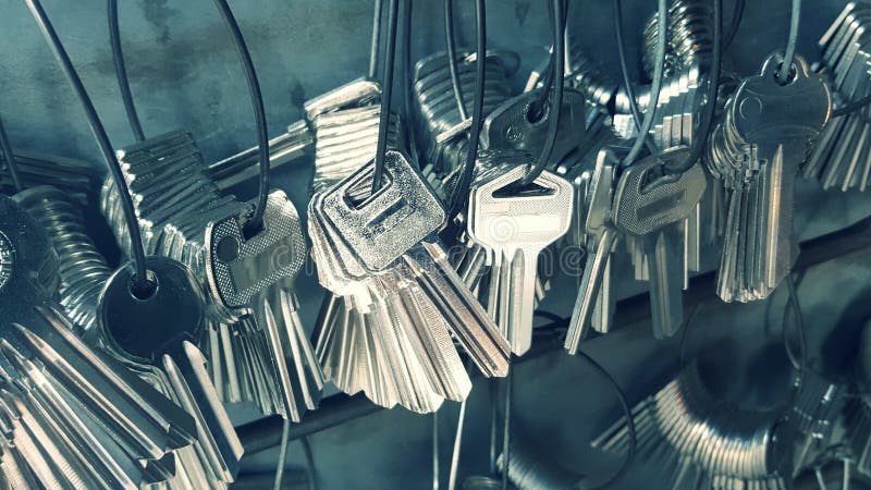 Many Key Used for Copying Keys Stock Image - Image of cutter, steel ...