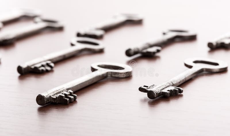 Many keys on the table stock photo. Image of ring, secret - 47942040