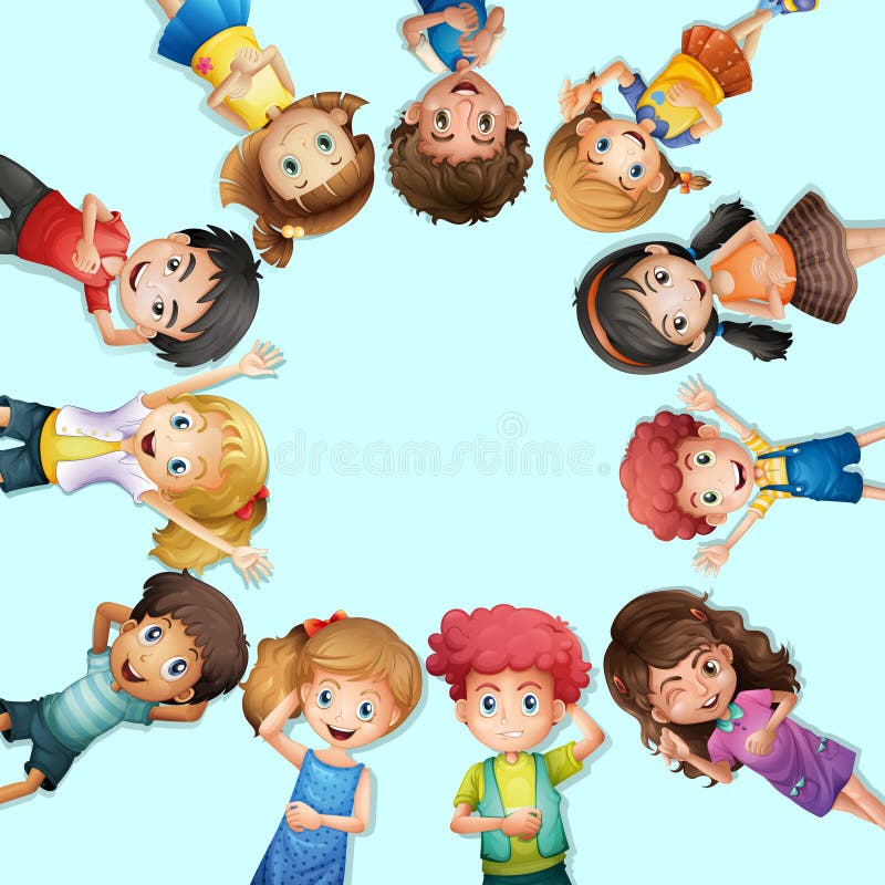 Kids circle stock vector. Illustration of happiness, child - 26824430