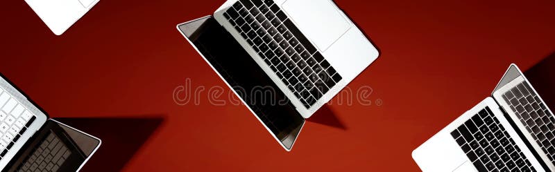 Many Laptop Computers With Shadow Stock Image - Image of abstract ...