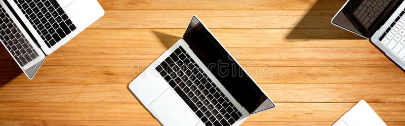 Many Laptop Computers with Shadow Stock Image - Image of minimalist ...