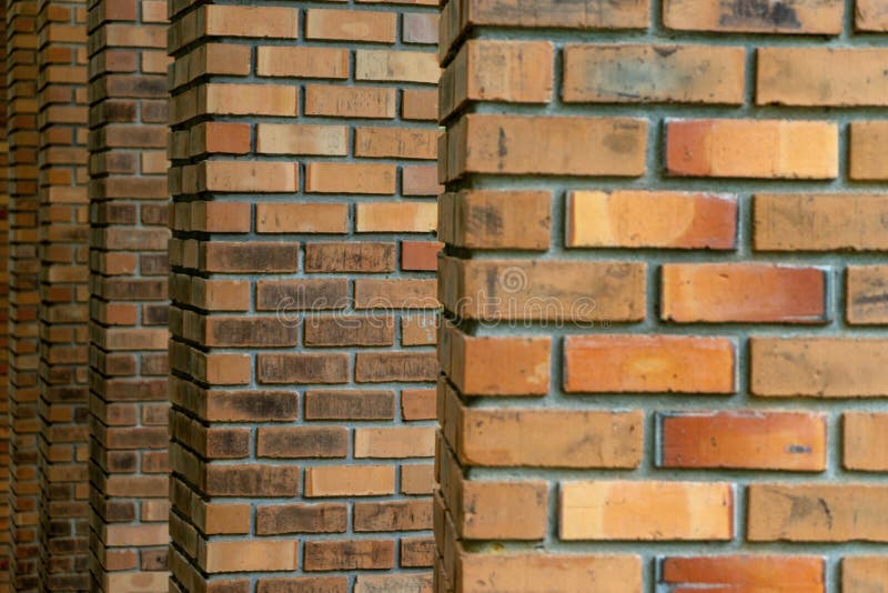 Many Layer of Old Brick Pole Stock Image - Image of pole, abstract ...