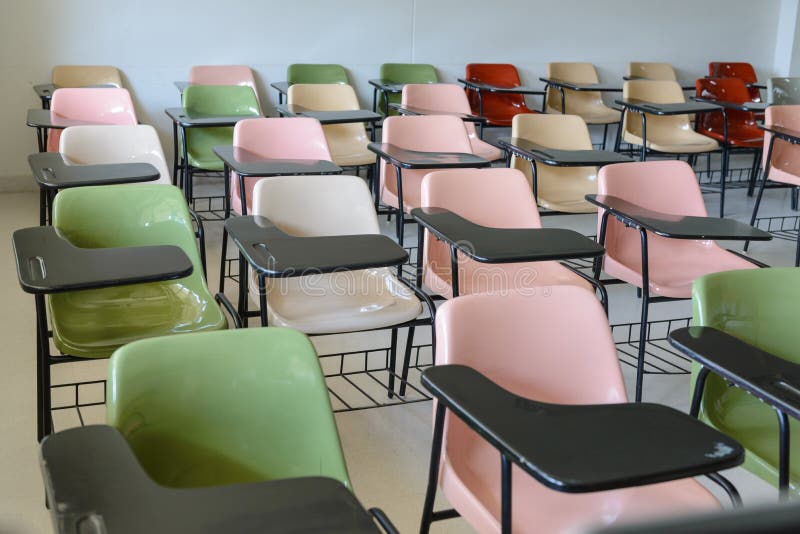 Many Lecture Chairs Arranged Neatly Stock Photo - Image of education ...