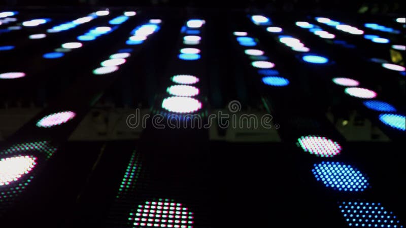 Many LED Light of Huge Video Screen, View from Stock Video - Video of ...
