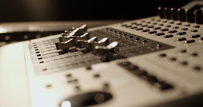 Modern Mixing Desk with Levers Stock Video - Video of obscure, lever ...