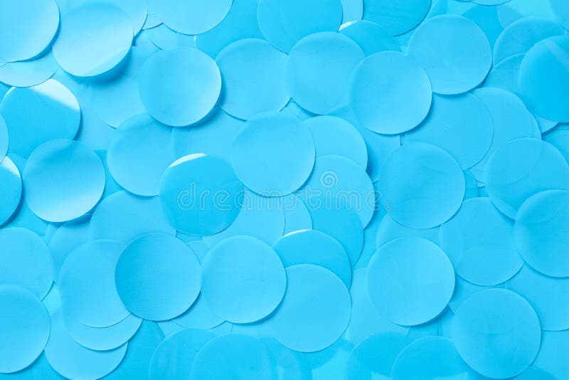 Many Light Blue Confetti As Background, Top View Stock Photo - Image of ...