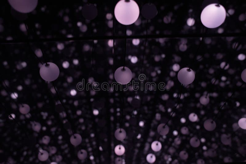 Many Light Bulbs that Go Down with Their Cables from the Ceiling Stock ...