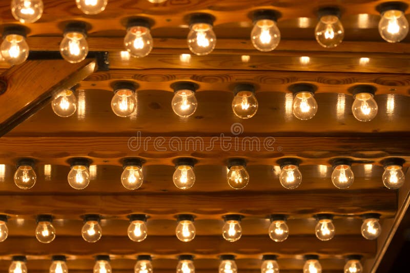Many Light Bulbs Shining Bright Stock Image - Image of plenty ...