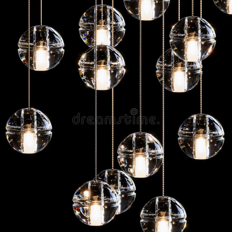 Many lights on sphere lamp stock image. Image of sphere - 135994543