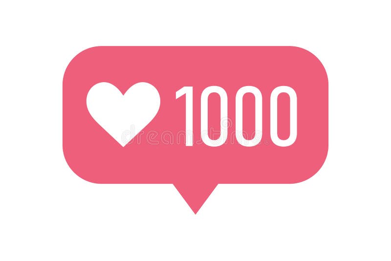 Many Likes Icon Notification. Heart for Social Network Stock Vector ...