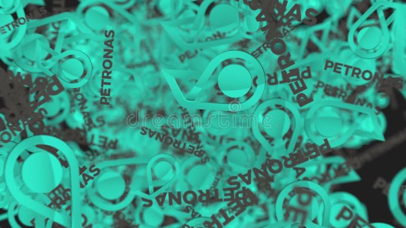 Many Logos of PETRONAS. Editorial 3D Rendering Editorial Image ...