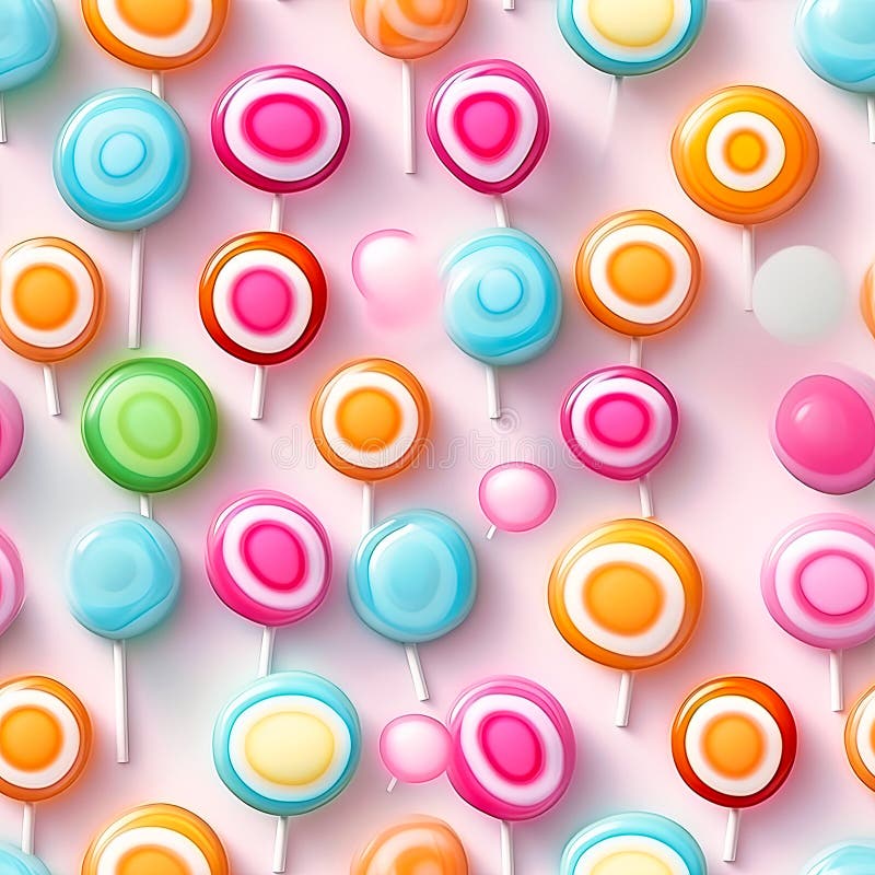 Many Lollipops on Blue Background Stock Photo - Image of indulgence ...