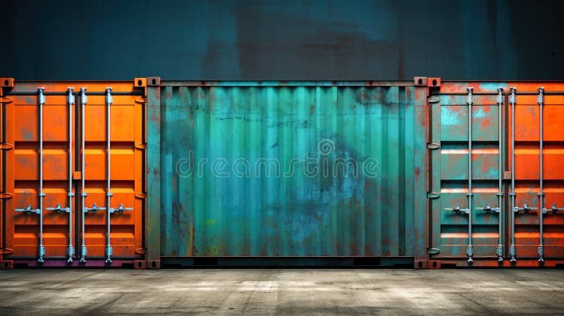 Many Long Cargo Containers are Stacked at the Terminal, in the Port for ...