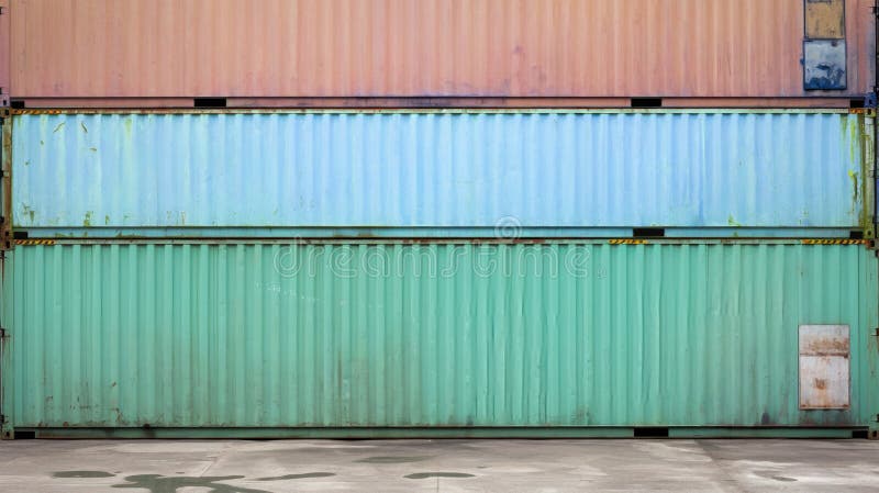 Many Long Cargo Containers are Stacked at the Terminal, in the Port for ...