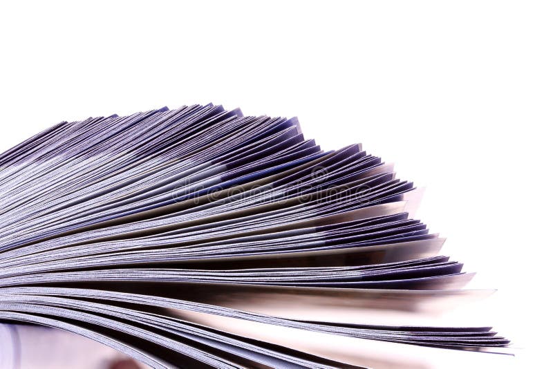 Many Magazines Isolated on White Stock Photo - Image of folded ...