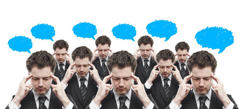 Many man thinking stock image. Image of portrait, professional - 32142395